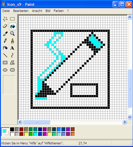 Das Icon - Schrittfolge der Iconerstellung